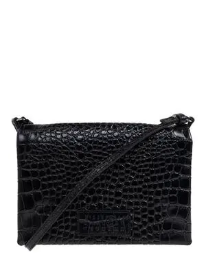 MAISON MARGIELA Rectangular Embossed Shoulder Bag - Black