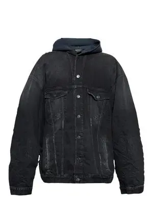 Balenciaga Balenciaga Oversized Patchwork Jacket Black
