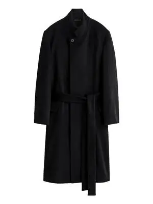Cos Tailored Wool Long Coat - Black