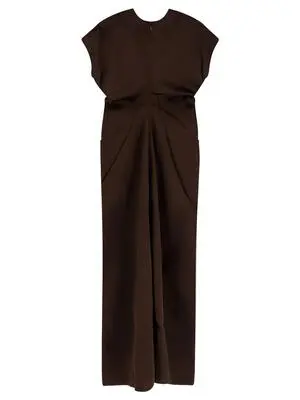 TOTÊME Long Viscose Dress - Brown