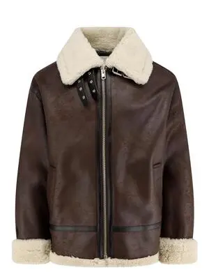 DUNST Ecoshearling Jacket - Brown