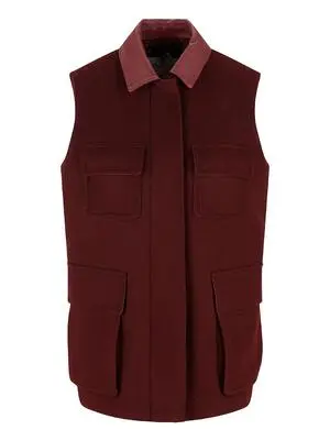 Max Mara Aeroso Wool, Alpaca, And Cashmere Sleeveless Coat - Red