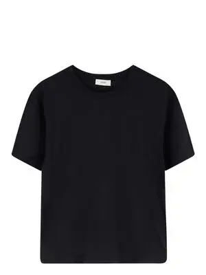 TOTEME Lyocell And Organic Cotton T-shirt - Black