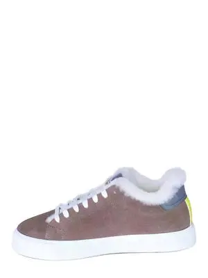 HIDE&JACK Fur Trim Sneakers - Brown