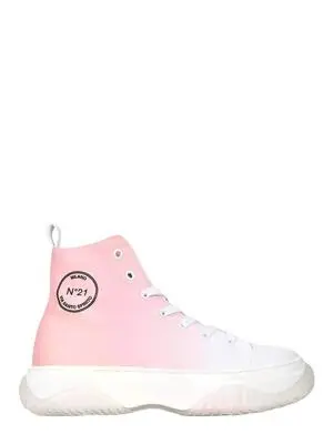 N°21 High Top Logo Patch Sneakers - Pink