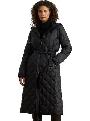 RALPH LAUREN Hooded Diamond-Quilted Down Maxicoat