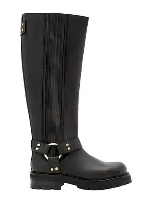 ALLSAINTS 450mm Maddie Leather Boots - Black