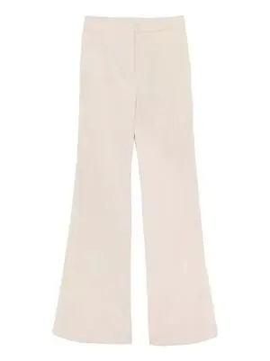 SAIID KOBEISY Embroidered Flared Trousers - Neutrals