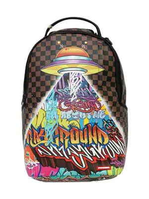SPRAYGROUND Checked-pattern Backpack - Brown
