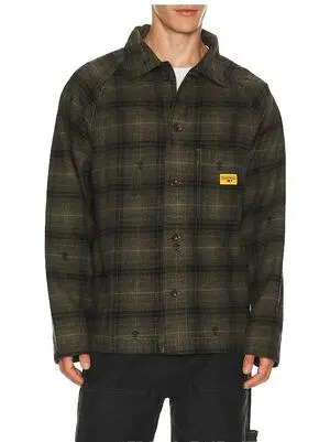 SERVICE WORKS Thistle Plaid Jacket - Olive