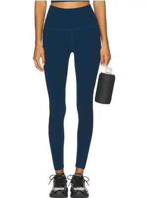 Beyond Yoga Spacedye Caught In The Midi High Waisted Legging In Blue - Blue Gem Heather