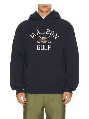MALBON Fesque Crest Hoodie - Navy
