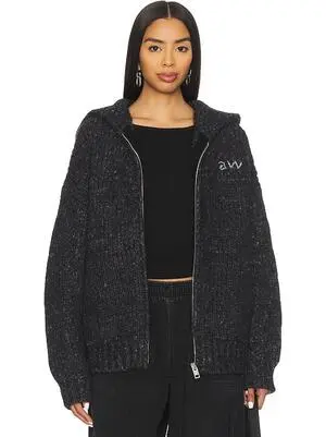 Alexander Wang Oversized Zip-up Hoodie - Black Multi