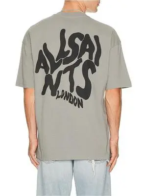ALLSAINTS Orlando Crew Neck Tee In Grey - March Grey