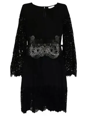 SAIID KOBEISY Lace-detail Dress - Black