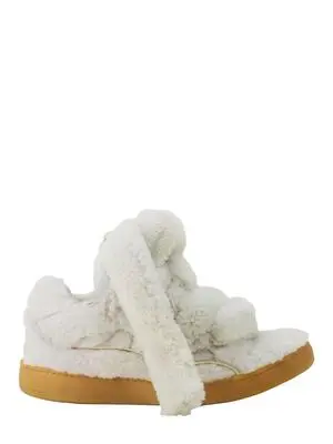 LANVIN Curb Shearling Sneakers - White