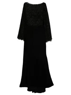 SAIID KOBEISY Guipure Dress - Black