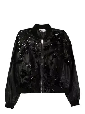 SAIID KOBEISY Beaded Leather Jacket