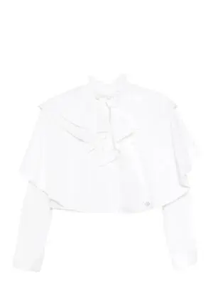 SAIID KOBEISY Poplin Top - White