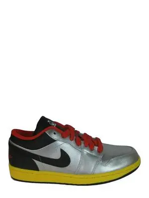 JORDAN 1 Low Sneakers - Metallic Silver/chilling Red/true Yellow