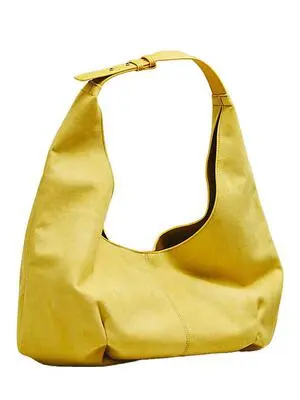 Anthropologie Faux-suede Slouchy Tote - Yellow