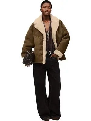 Ba&sh Maggy Shearling Coat - Brown