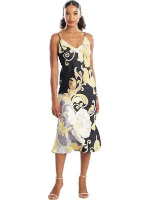 Natori Printed Charmeuse Slip - Black