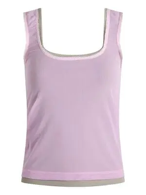 FRUITY BOOTY Double Layer Tank - Pink/grey