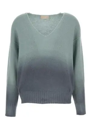 DRUMOHR Faded V-neck Sweater - Green