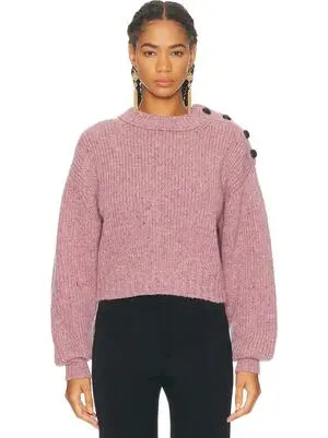 Chloé Mock Neck Cropped Sweater - Dreamy Rose