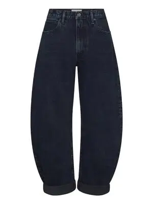 FRAME The Bubble Crop Jeans - Dark Blue Wash