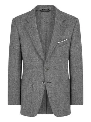 TOM FORD Herringbone Blazer - Black