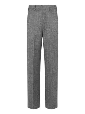 TOM FORD Herringbone Tailored Trousers - Black