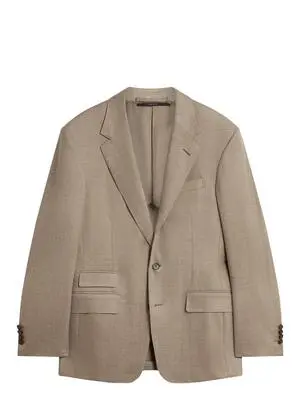 Dunhill Wool Flannel Herringbone Bourdon Blazer - Neutral