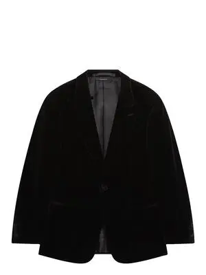 Dunhill Supima Cotton Velvet Evening Suit Jacket - Black