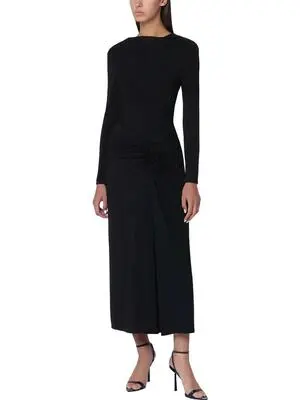 Simkhai Midi Ruched Dress - Black