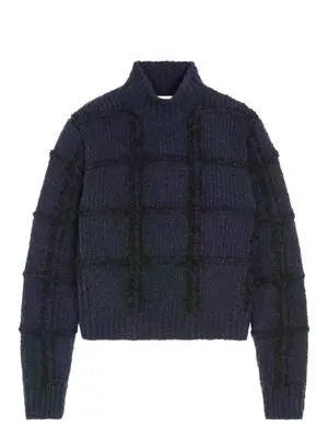 Dries Van Noten High-neck Long Sleeve Sweater - Blue