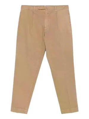 DELL'OGLIO Pleated Trousers Brown
