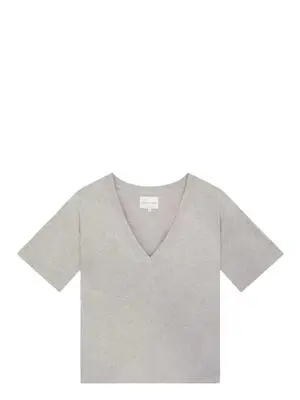 Loulou De Saison V-Neck Short-Sleeve T-Shirt Grey