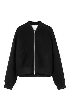 JIL SANDER Zip-up Cashmere Jacket - Black