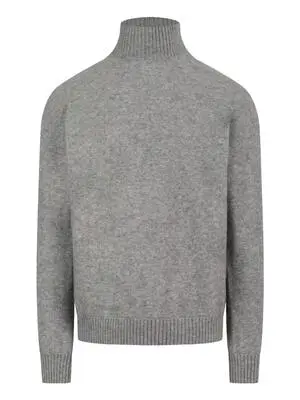 LANEUS High-neck Sweater - Grey