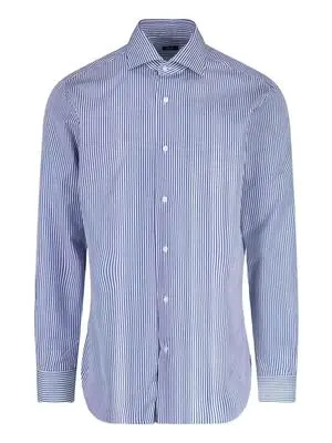 BARBA NAPOLI Striped Shirt - Blue
