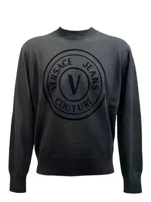 Versace Graphic-print Sweater - Black