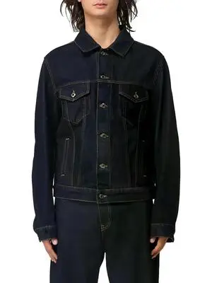 MSGM Buttoned Denim Jacket - Blue