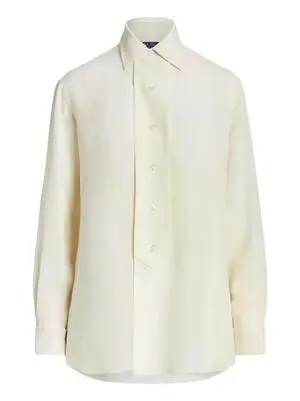 Ralph Lauren Buttoned Silk Top - Neutrals