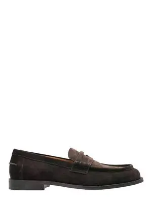 Emporio Armani Suede Loafers - Brown