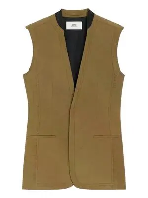 Ami Wool Gilet - Green