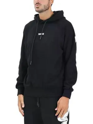 DISCLAIMER Hooded Graphic-print Sweater - Black