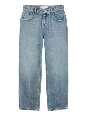 Blumarine Whiskered Straight Jeans - Blue