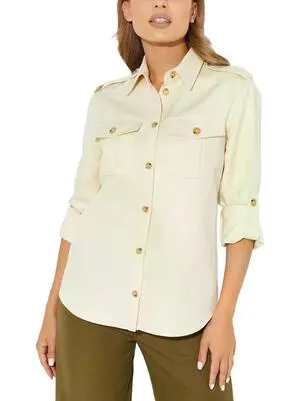 FAY Logo-Embroidered Buttoned Shirt